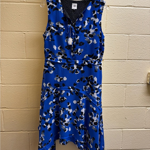 CAbi | Dresses | Cabi Blue And Black Floral Dress | Poshmark